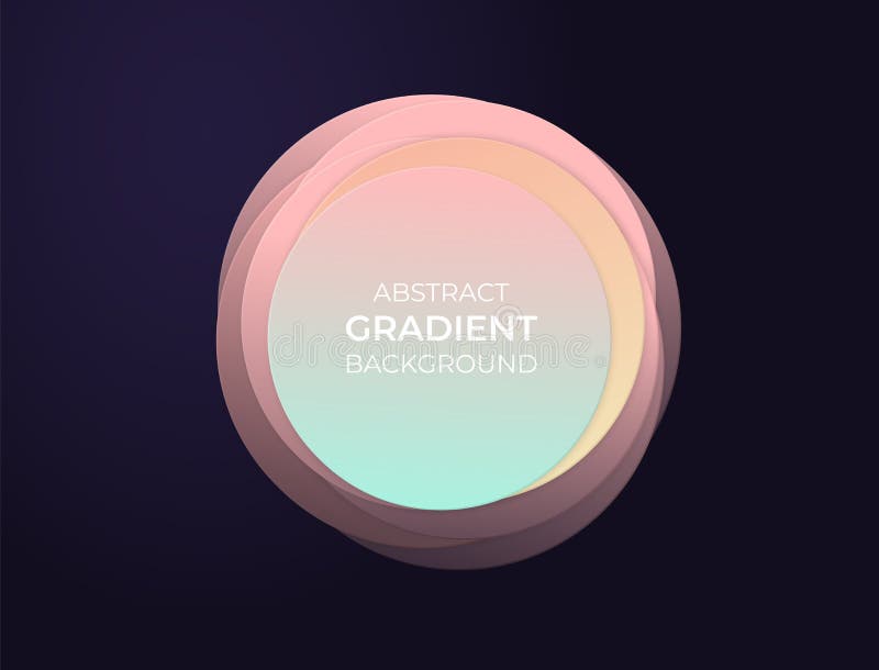 Abstract Circle Text Box with Soft Modern Gradients and 3d Effect ...