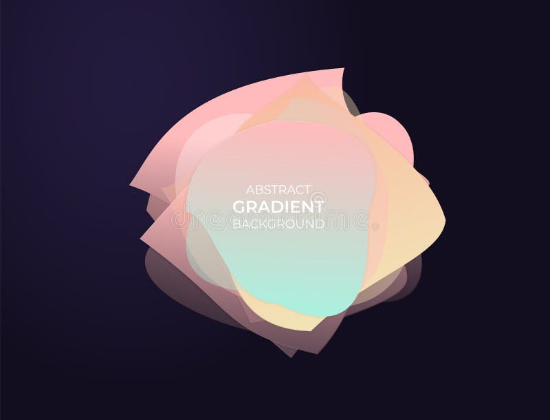 Abstract Circle Text Box with Soft Modern Gradients and 3d Effect. Background Vector ...