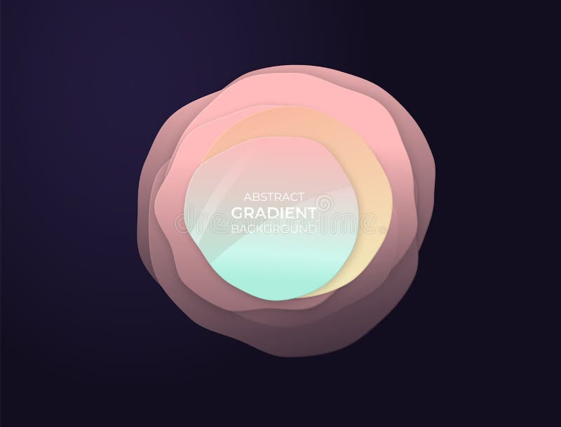 Abstract Circle Text Box with Soft Modern Gradients and 3d Effect ...