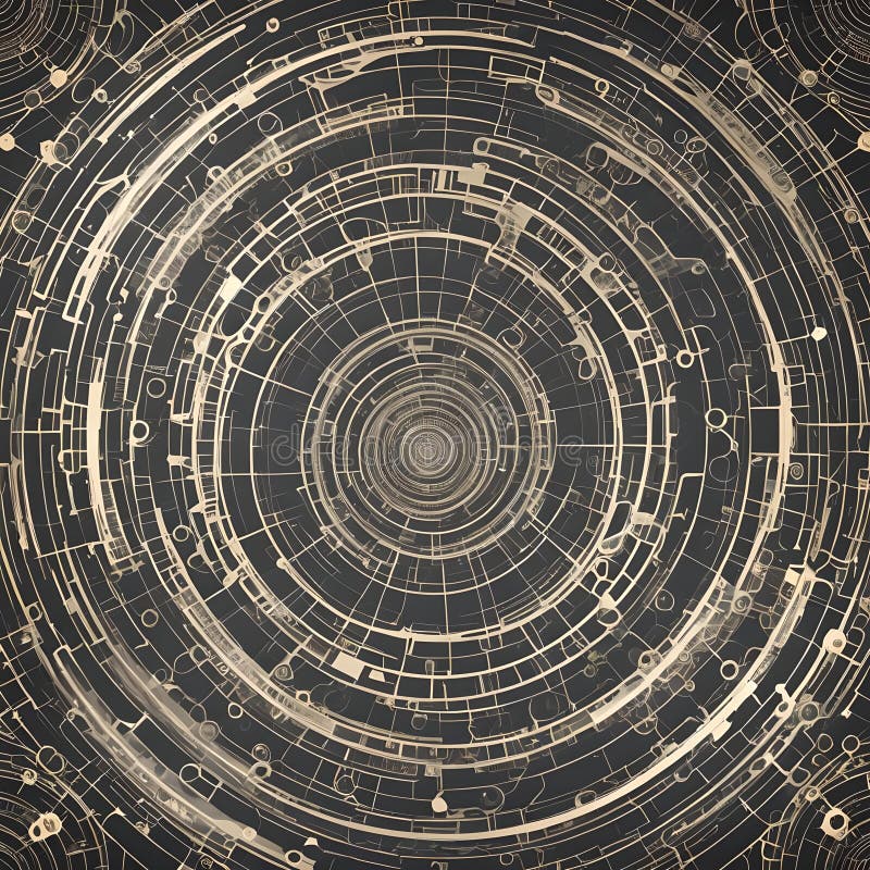 Abstract Circle Texture Background Futuristic Interface. Scientific ...