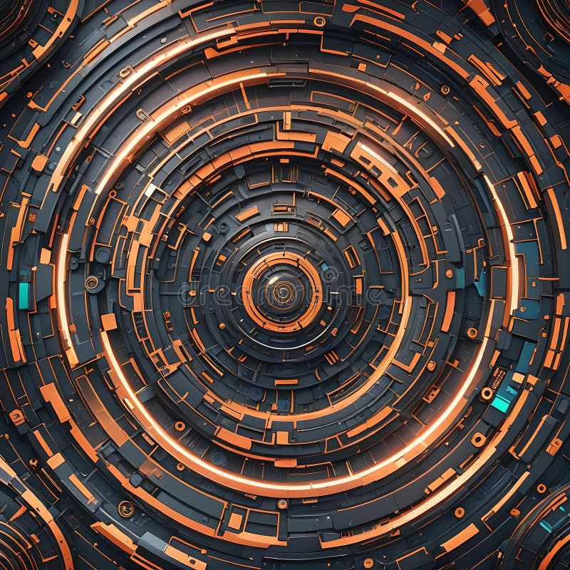 Abstract Circle Texture Background Futuristic Interface. Scientific ...