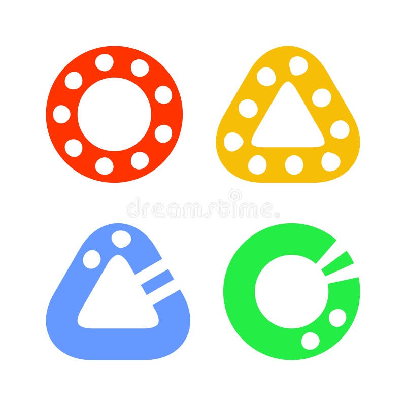 Abstract Circle and Triangle Color Elements for Design Stock Vector ...