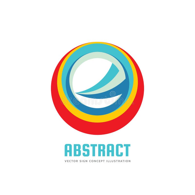 Abstract Circle - Vector Logo Template Concept Illustration. Colored ...