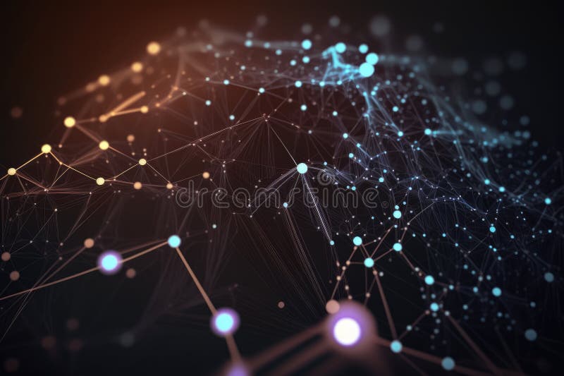 Abstract Circle Wave with Moving Dots. Flow of Particles. Cyber ...