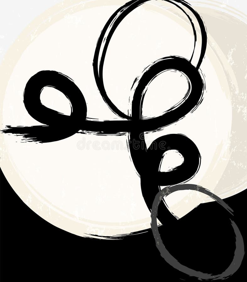 Abstract Circle, Waves and Oval, Brush Strokes for Background Texture ...