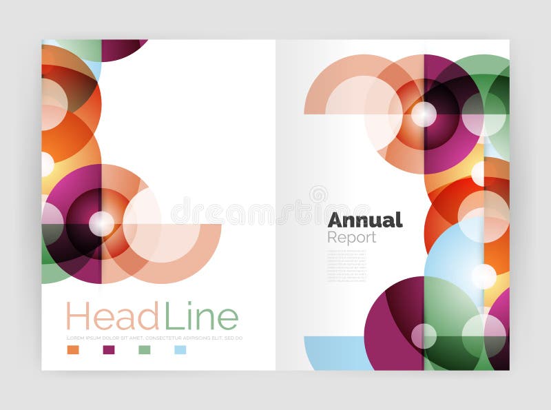 Abstract Circles, Annual Report Covers Stock Vector - Illustration of ...