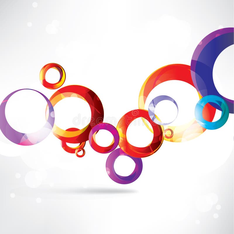 Abstract Circles Colored Design Stock Vector - Illustration of cold ...