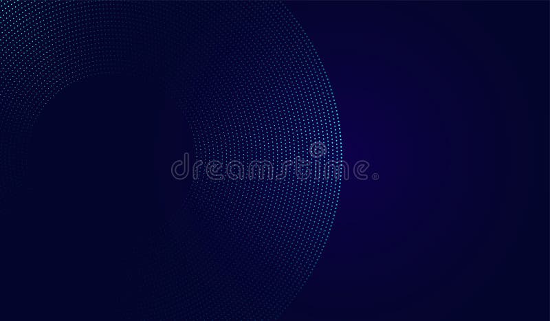 Abstract Circles of Dots, Half Tome Styles in Blue Modern Shapes with Dark Blue, Dark Blue ...