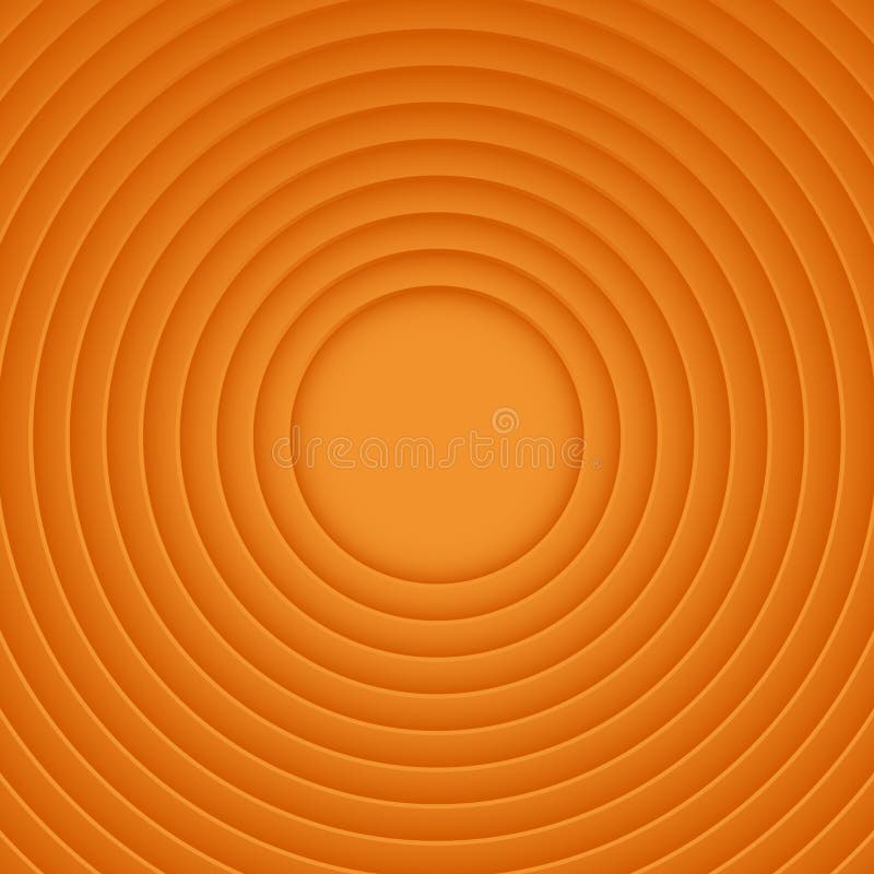 Abstract Circles Layers on Orange Background Stock Vector ...