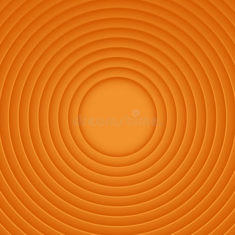 Abstract Circles Layers on Orange Background Stock Vector ...