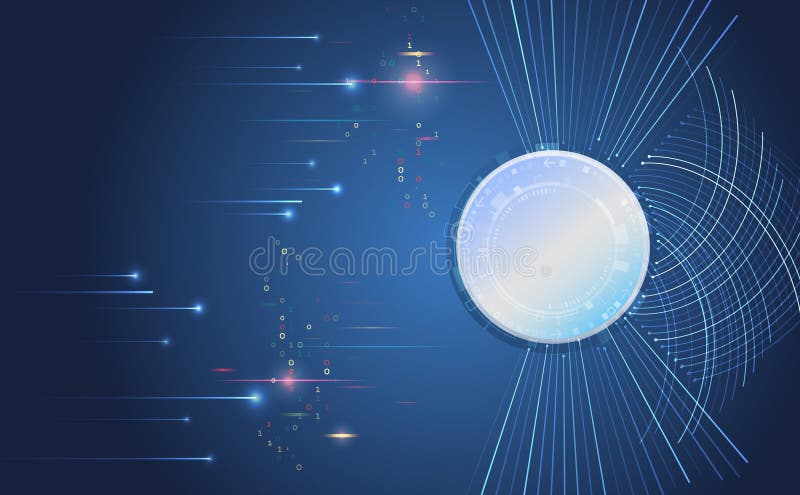 Abstract Circles and Lines Futuristic Concept. Data Transfer and ...