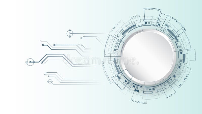 Abstract Circles and Lines Futuristic Concept. Data Transfer and ...