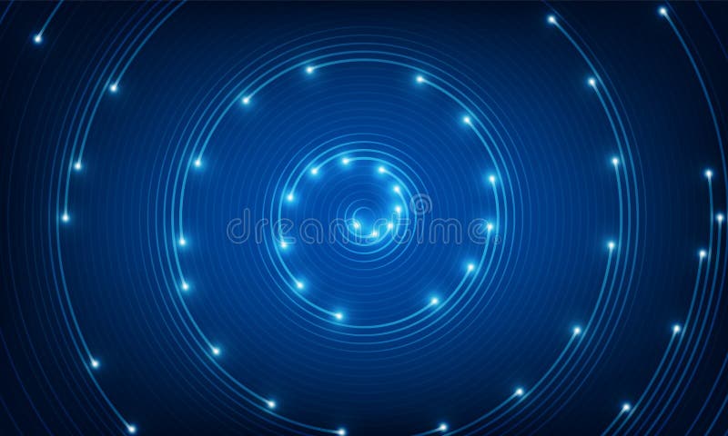 Abstract Circles Lines Round Frame Dynamic AI Technology Science Hitech ...