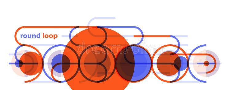 Abstract Circles and Lines Vector Background, Geometric Composition ...