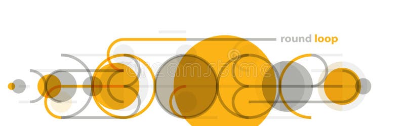 Abstract Circles and Lines Vector Background, Geometric Composition ...