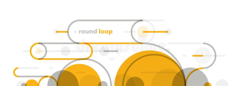 Abstract Circles and Lines Vector Background, Geometric Composition ...