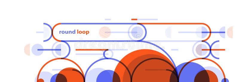 Abstract Circles and Lines Vector Background, Geometric Composition ...