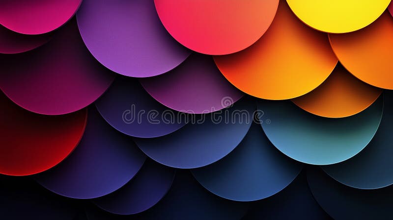 Abstract Circles Overlapping with Vibrant Colors Creating a Pattern Stock Illustration ...