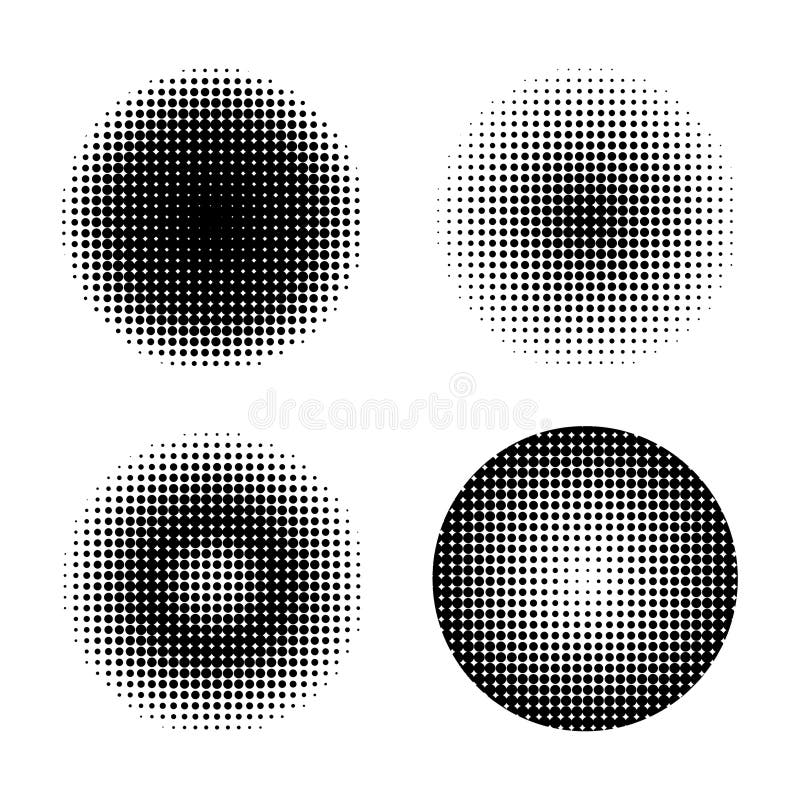 Abstract Circles Points Gradient. Retro Halftone Effect. Digital ...