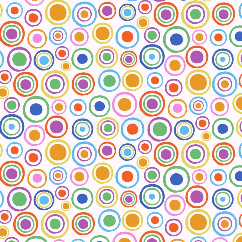Abstract Circles, Seamless Colorful Bright Background. Summer ...