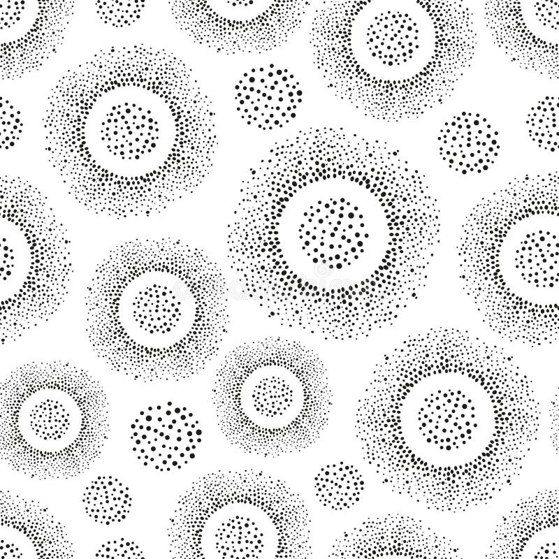 Abstract Circles Seamless Geometric Pattern Stock Vector