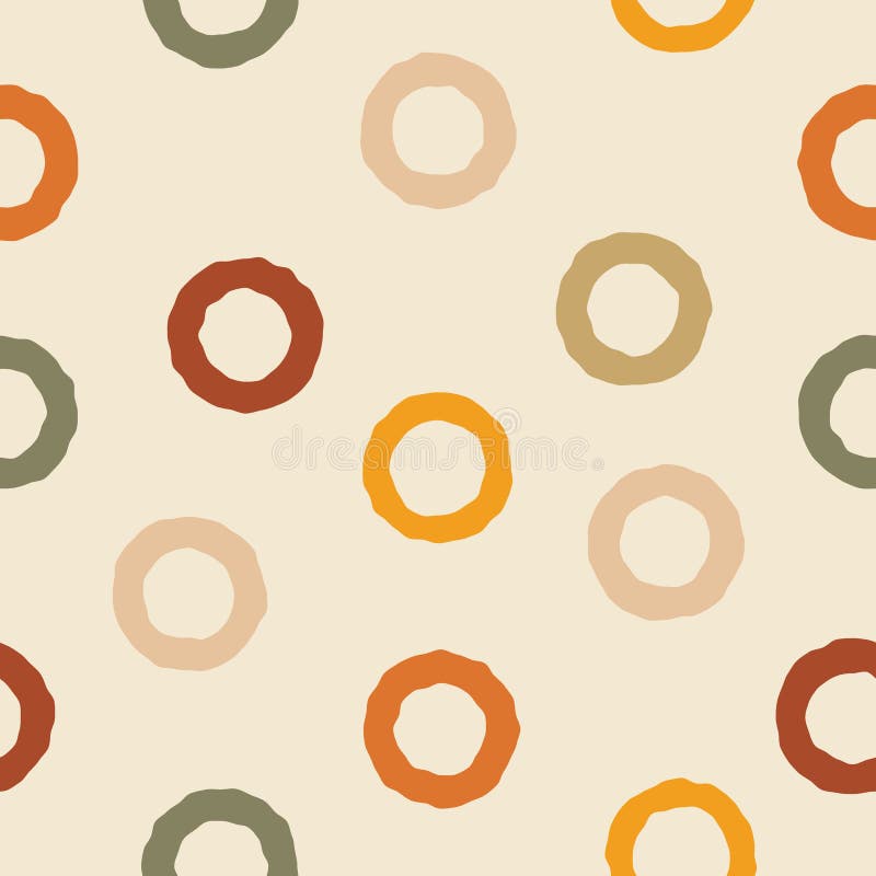 Abstract Circles Seamless Pattern. Flat Curve Dots Background Pastel ...