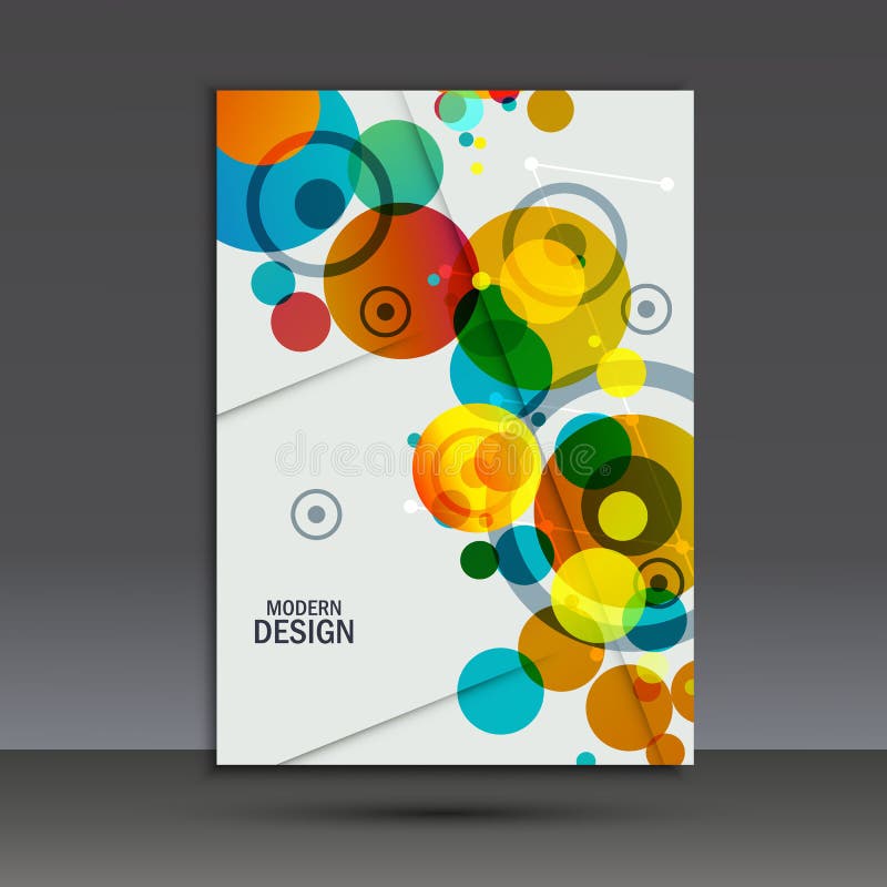 Abstract Circles on Simple Background. Vector Brochure Template Stock ...