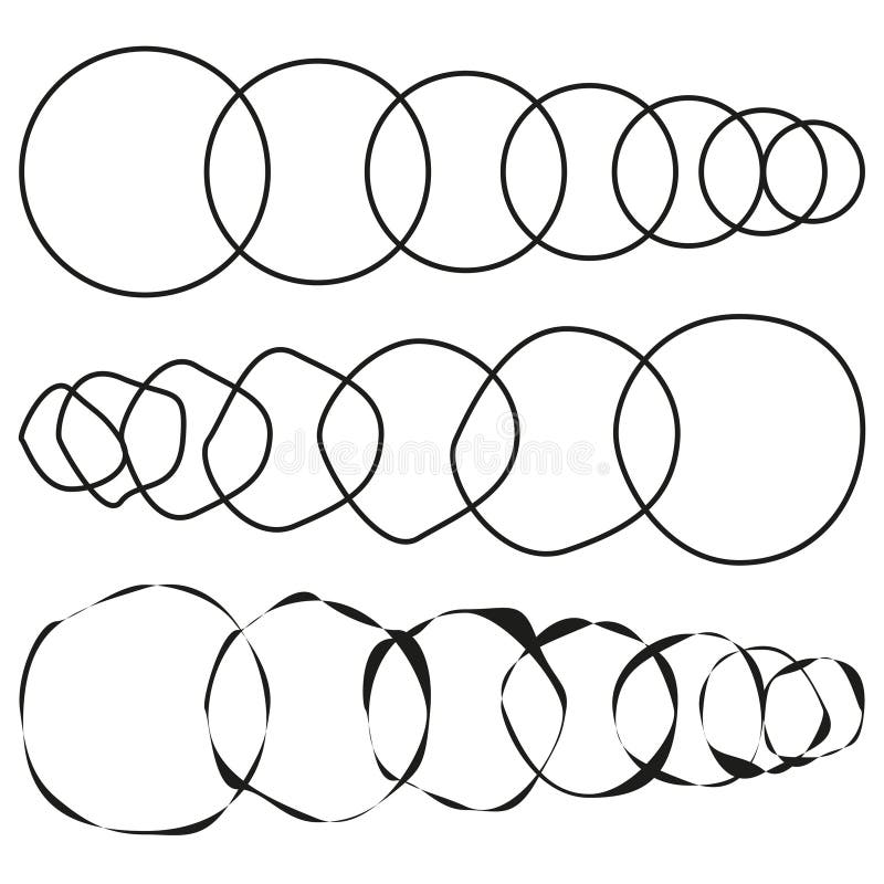Black White Outline Circles Stock Illustrations – 5,166 Black White ...