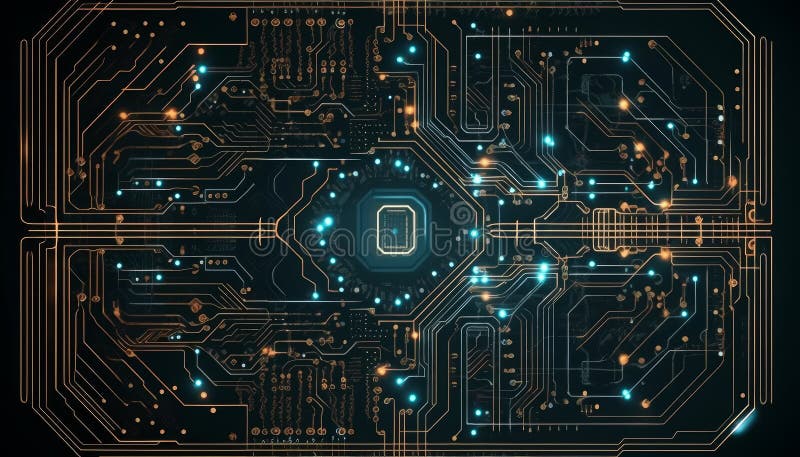 Abstract Circuit Ai, Ai Generative, Illustration Stock Illustration ...