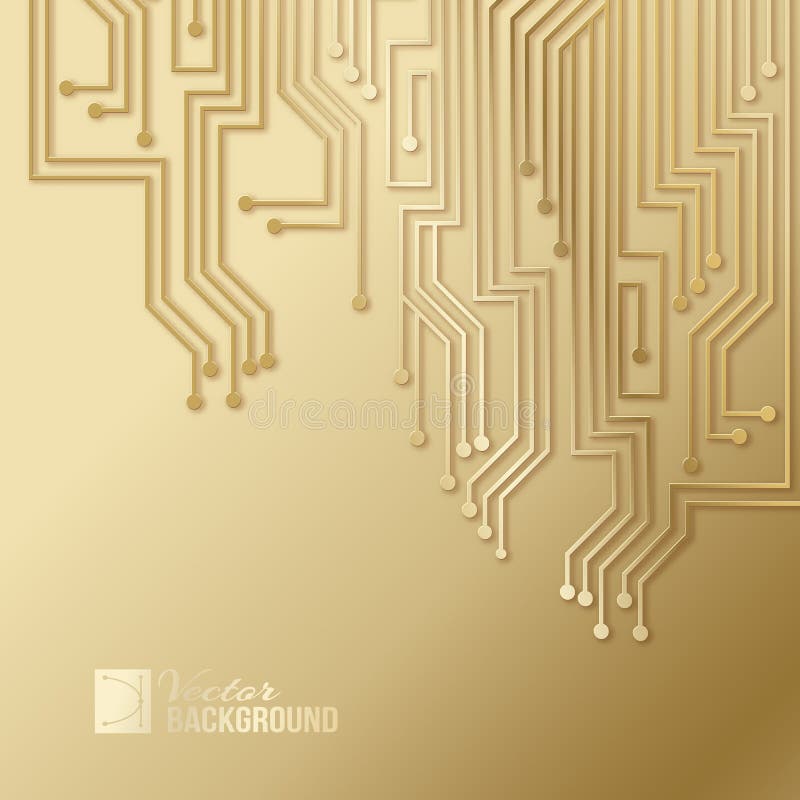 Circuit Background with Light Effect. Stock Vector - Illustration of ...