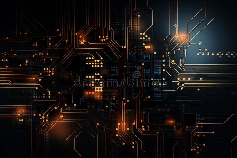 Abstract Circuit Board Backdrop Stock Illustration - Illustration of ...