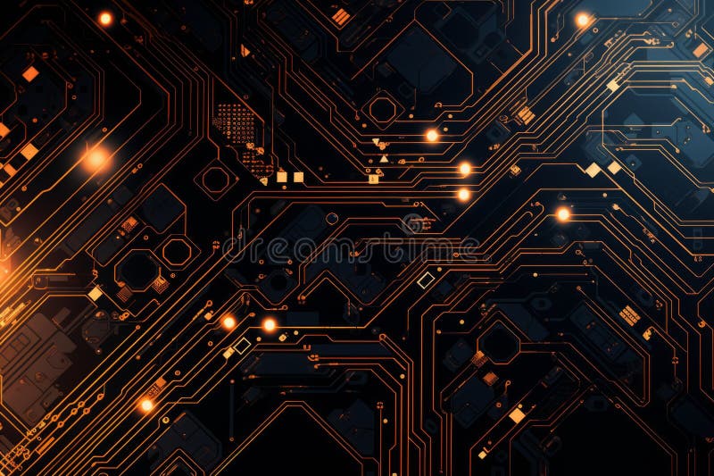 Abstract Circuit Board Backdrop for Tech Projects Stock Illustration ...