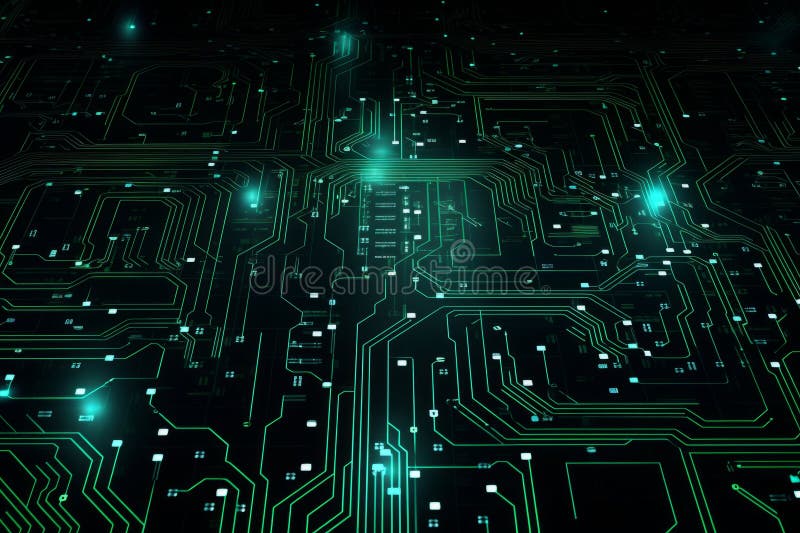 Abstract Circuit Board Backdrop for Tech Projects Stock Illustration ...