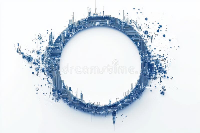 Abstract Circuit Board Circle Digital Technology Design Stock ...