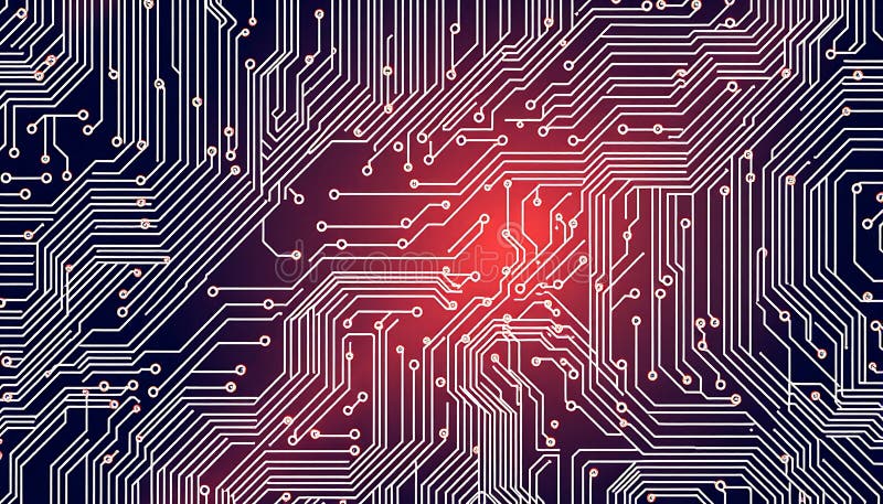 Abstract Circuit Board Design, Futuristic Technology Digital Art ...