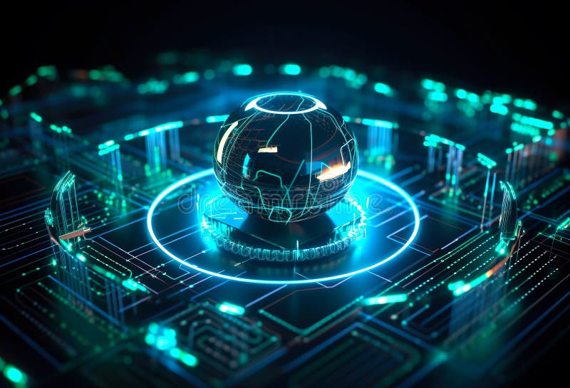 Abstract Circuit Board Electronics Semiconductor Circuit Connection ...
