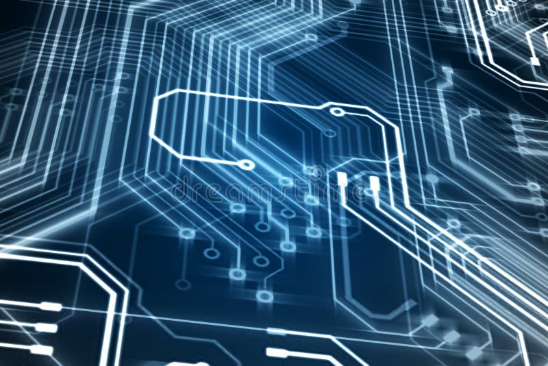 Abstract circuit board stock illustration. Illustration of digital ...