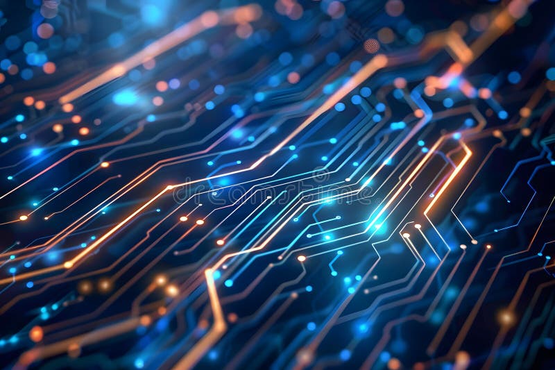 Abstract Circuit Board Futuristic Technology Processing Background Stock Image - Image of ...