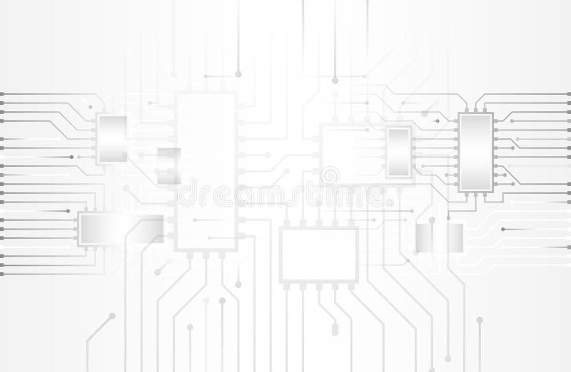 The Abstract Circuit Board is on a Grey Background. Hi-tech Digital ...