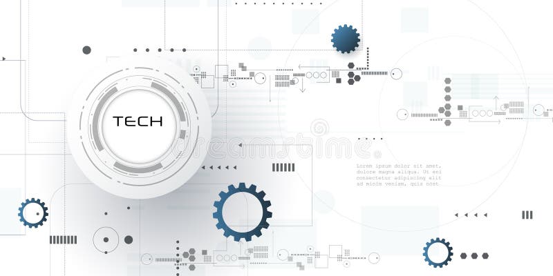 Abstract Circuit Board, Illustration High Tech Computer, Engineering ...