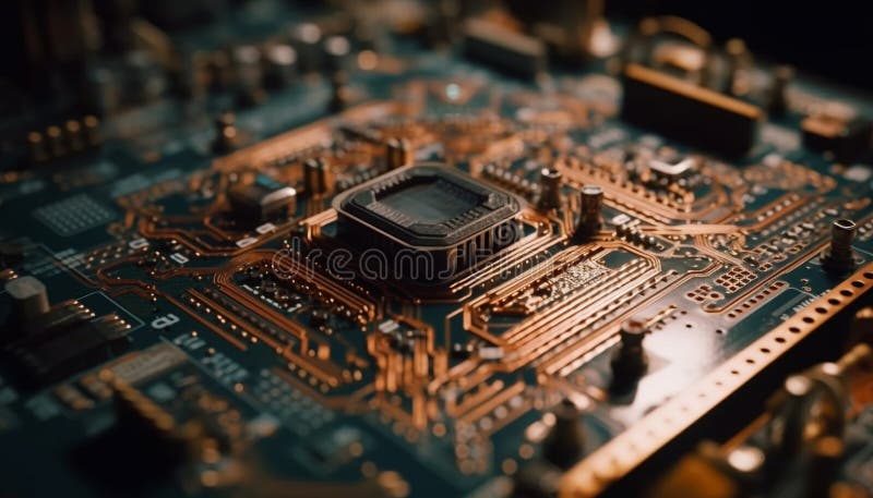 Abstract Circuit Board Pattern Showcases Semiconductor Industry ...