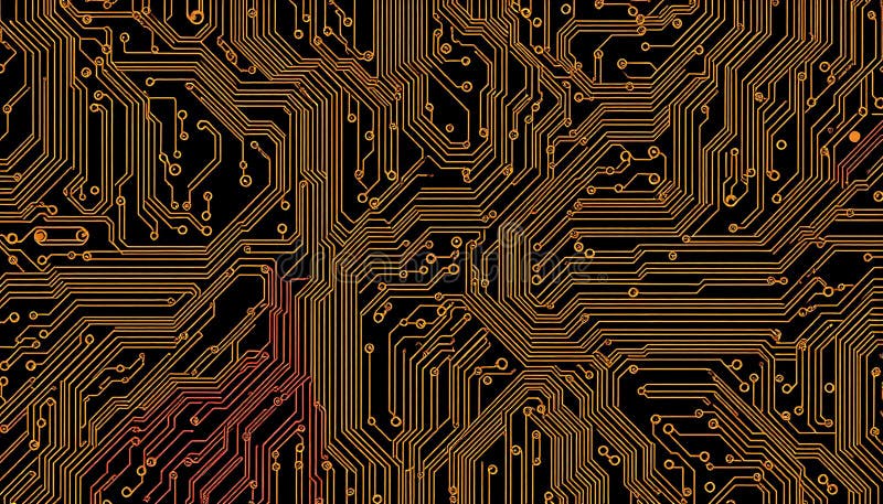 Abstract Circuit Board Pattern, Tech Design, Stock Photo, Generative AI Stock Illustration ...
