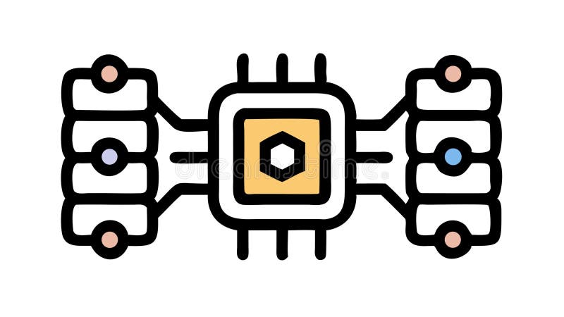 Abstract Circuit Board Pattern Technology Interconnection Vector Design Generative Ai Stock