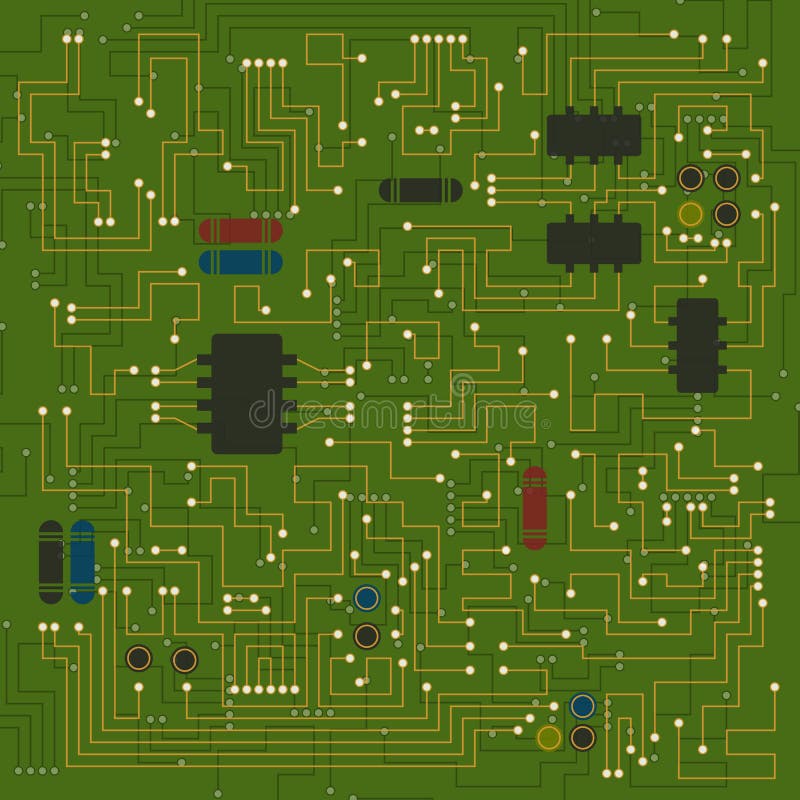 Abstract Circuit Board Texture. Stock Vector - Illustration of ...