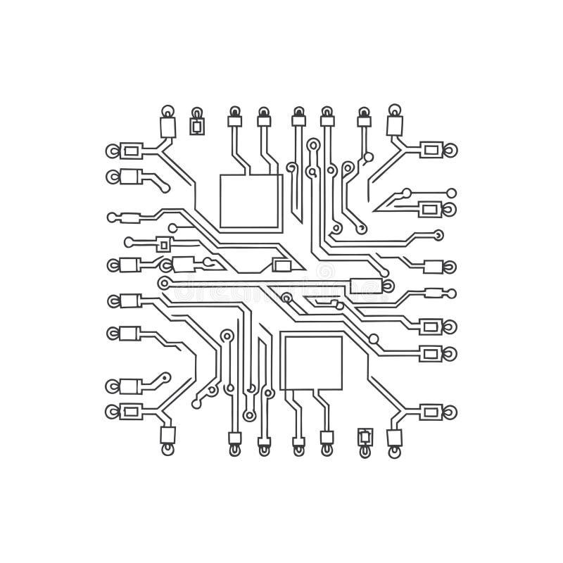 Microchip Layouts Stock Illustrations – 10 Microchip Layouts Stock ...