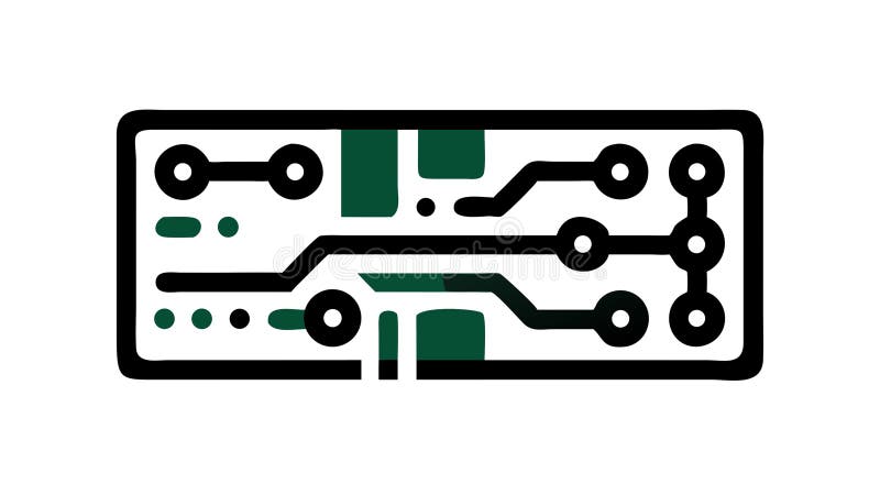 Abstract Circuit Brain. Neural Network Intelligence, Vector Design ...