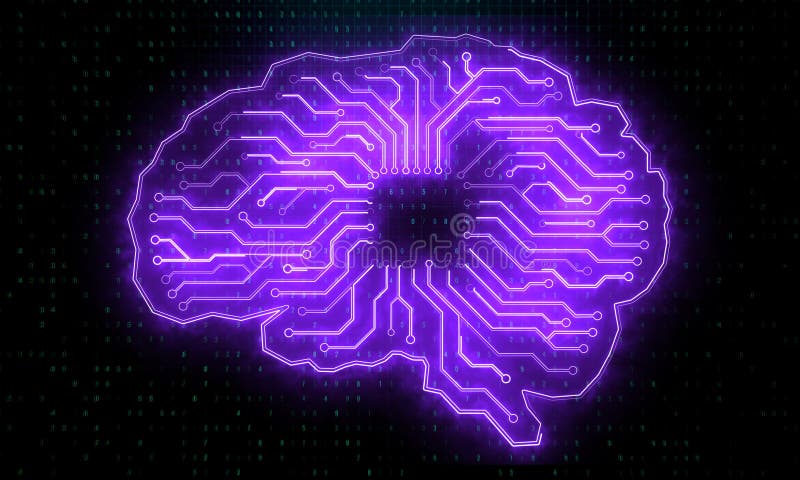 Abstract Circuit Brain Texture Stock Illustration - Illustration of ...