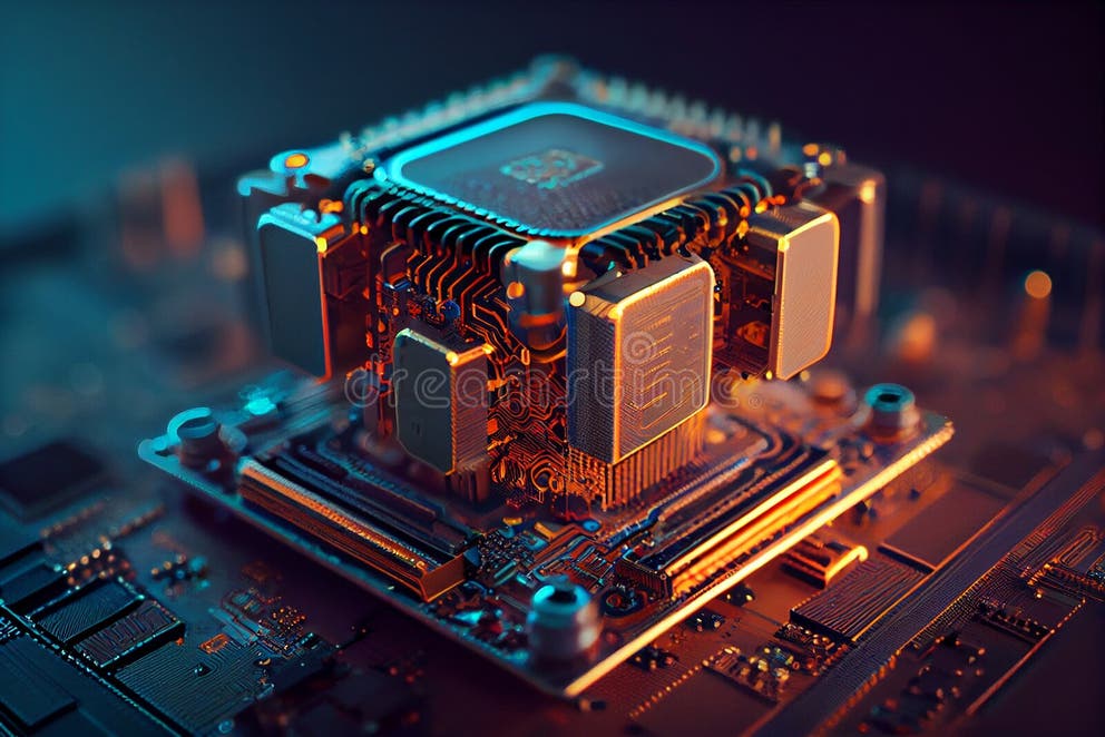 Abstract Circuit Cyberspace Design Created with Generative Ai ...