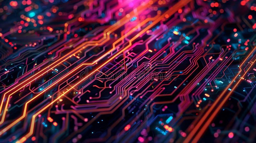 Abstract Circuit Cyberspace Design Stock Photo - Image of innovation ...