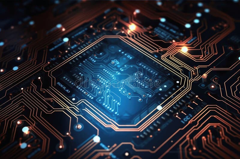 Abstract Circuit Design of a Computer Board Created with Generative AI ...